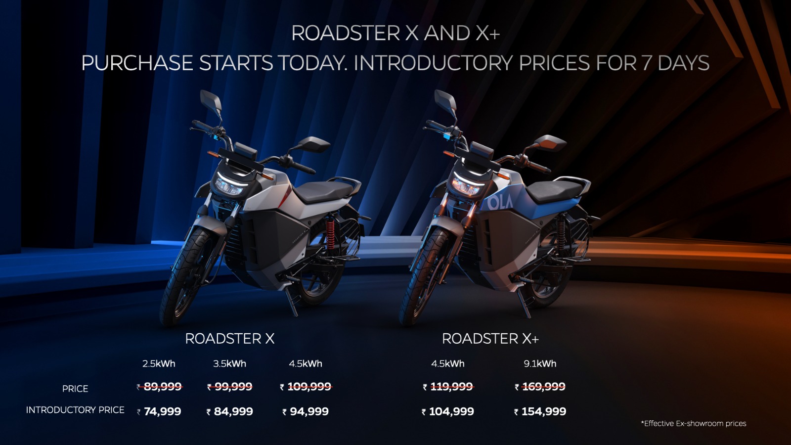 Ola Electric launches Roaster bike series: | EVINDIA