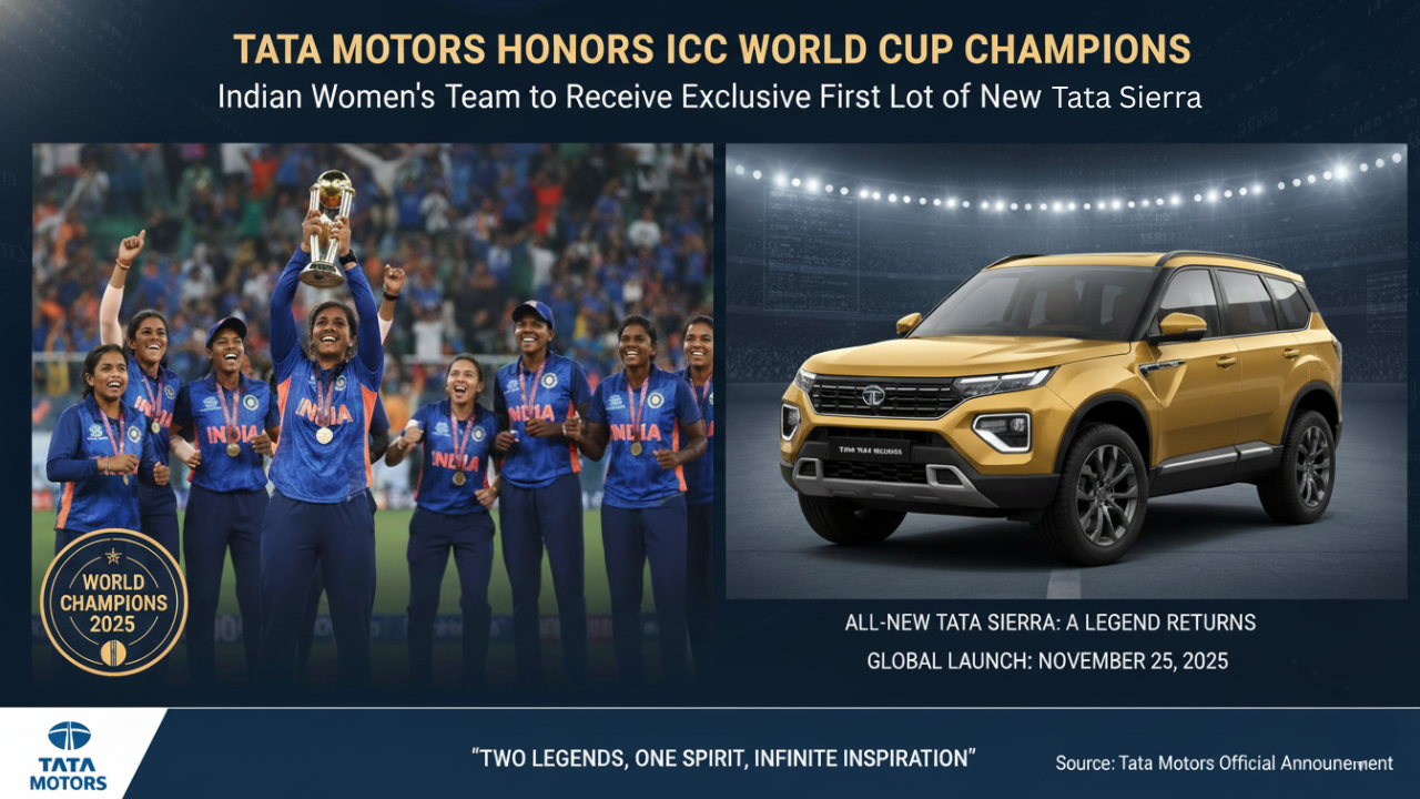 Tata Motors Gifts New Tata Sierra to World Cup-Winning Indian Women's ...