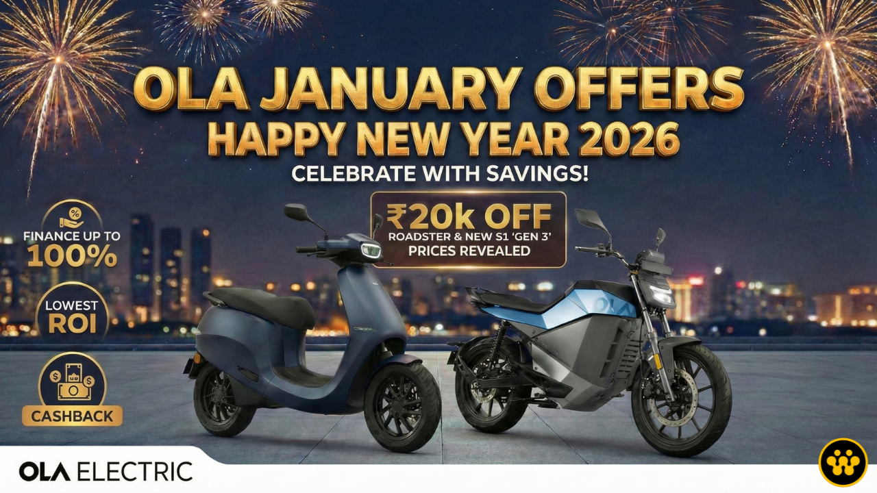 Ola Jan Offers 2026 : ₹20k Off Roadster & New Gen 3 Prices | EVINDIA
