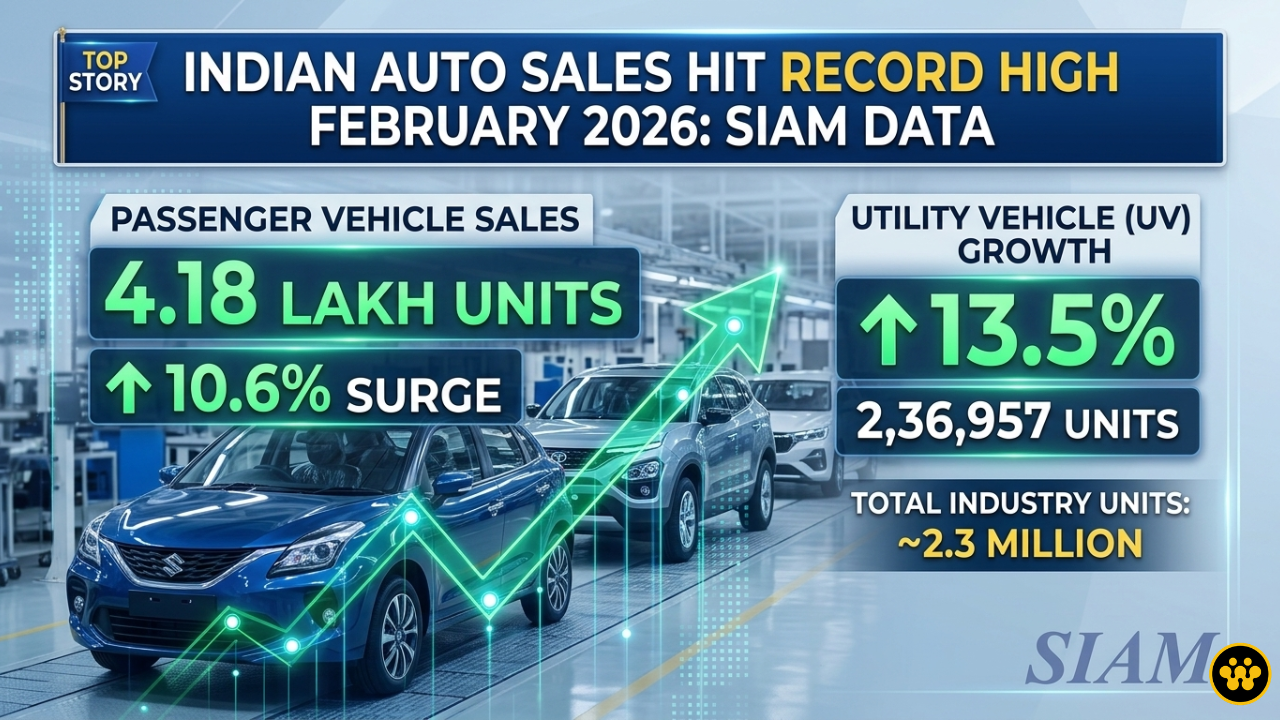 Indian Auto Sales Hit Record High in Feb 2026: SIAM Data | EVINDIA