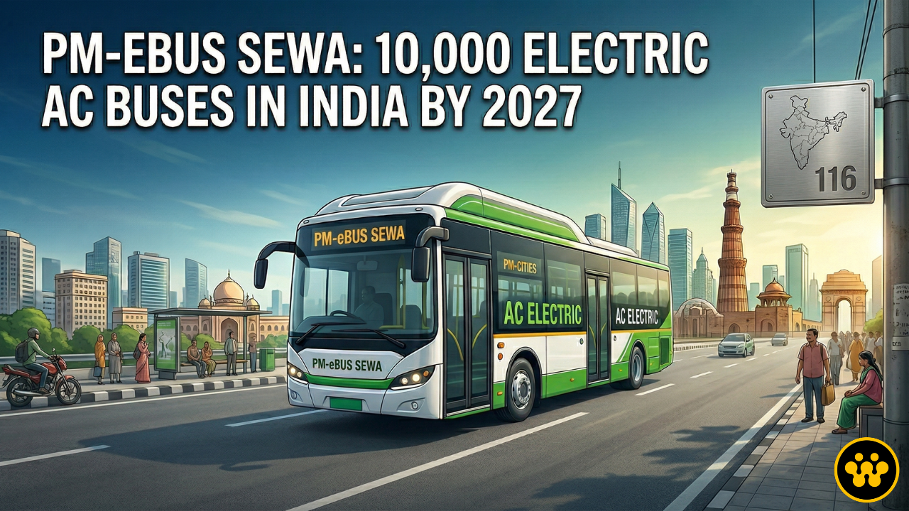 PM-eBus Sewa: 10,000 AC Electric Buses in India by 2027 | EVINDIA